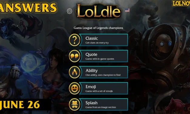 LoLdle Answers ⇒ League of Legends LoLdle Solutions